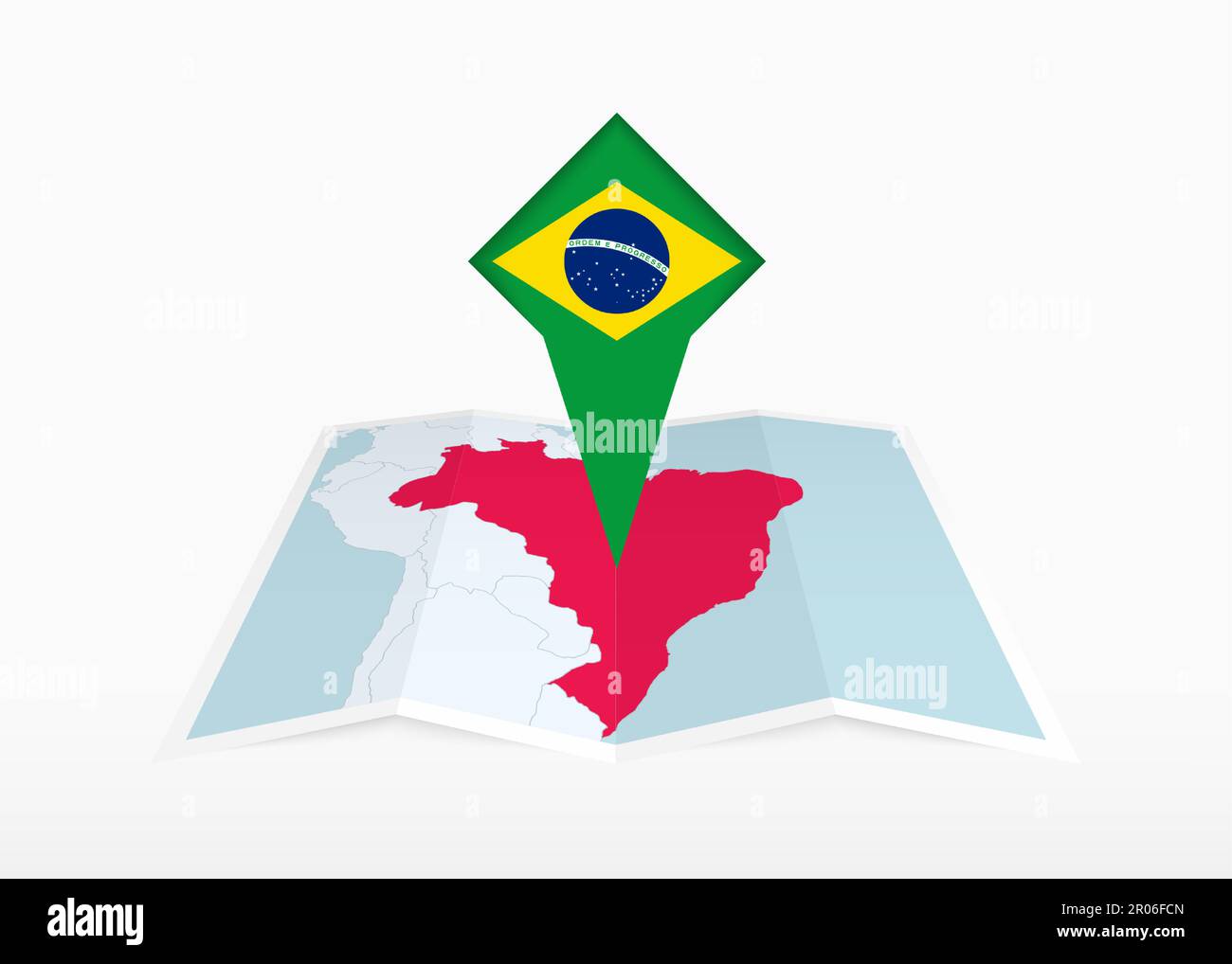 Brasilia pinned on map Stock Vector Images - Alamy
