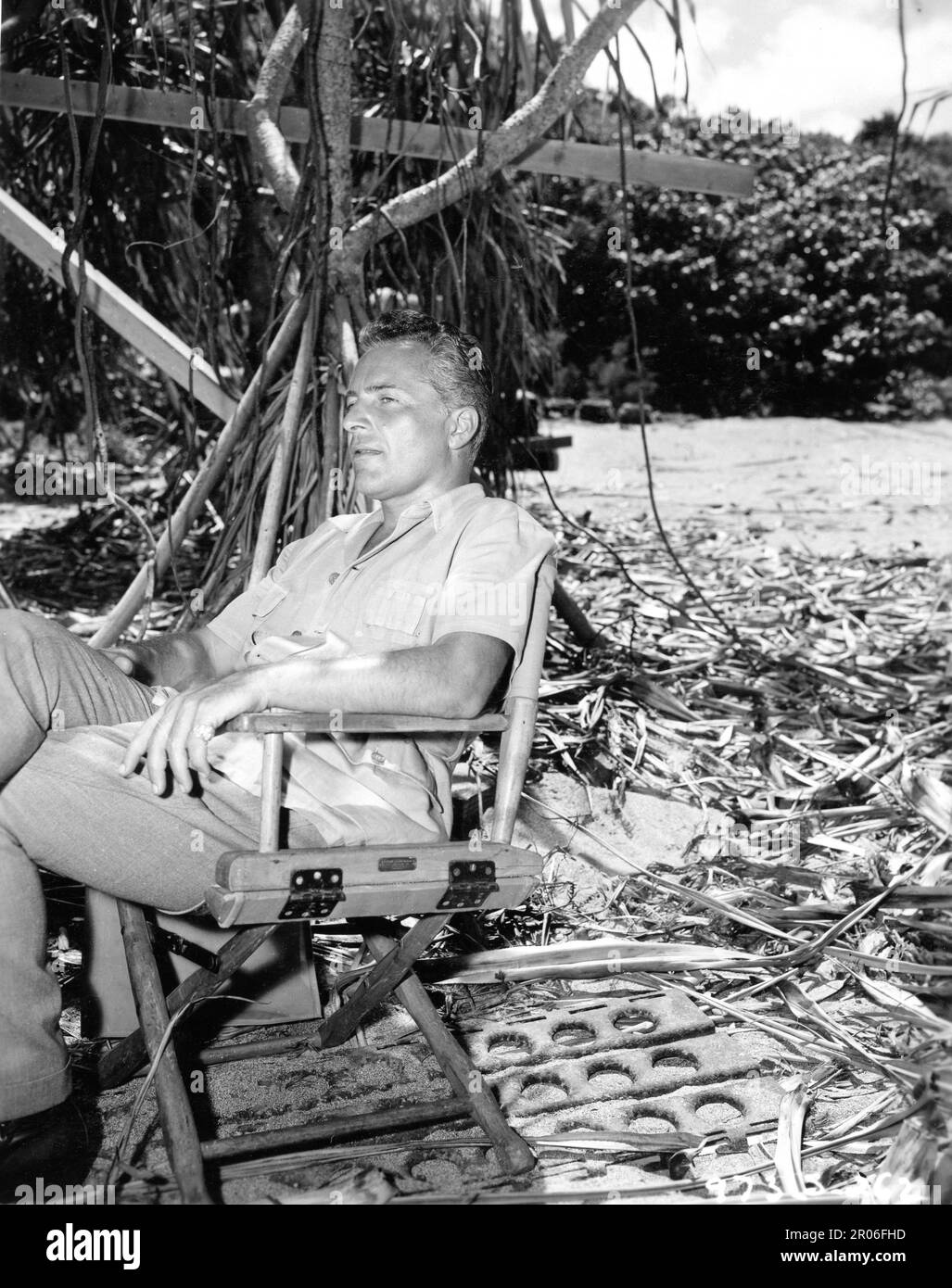 ROSSANO BRAZZI on set location candid during filming of RODGERS and ...