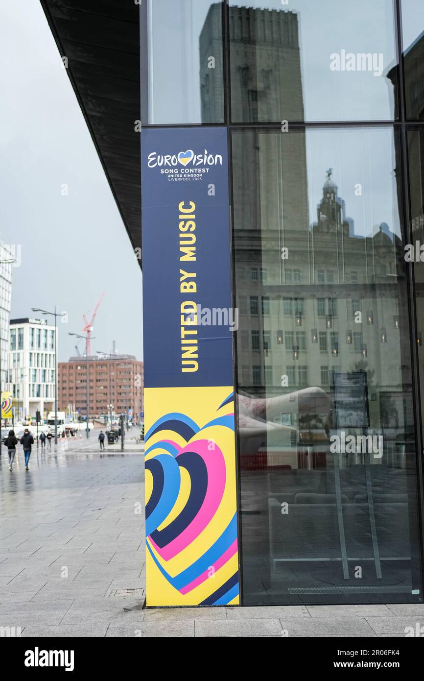 Eurovision Song Contest 2023 sign in Liverpool Stock Photo - Alamy
