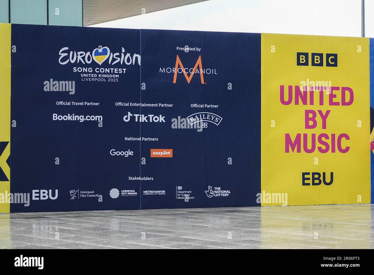 Eurovision Song Contest 2023 sign in Liverpool Stock Photo - Alamy