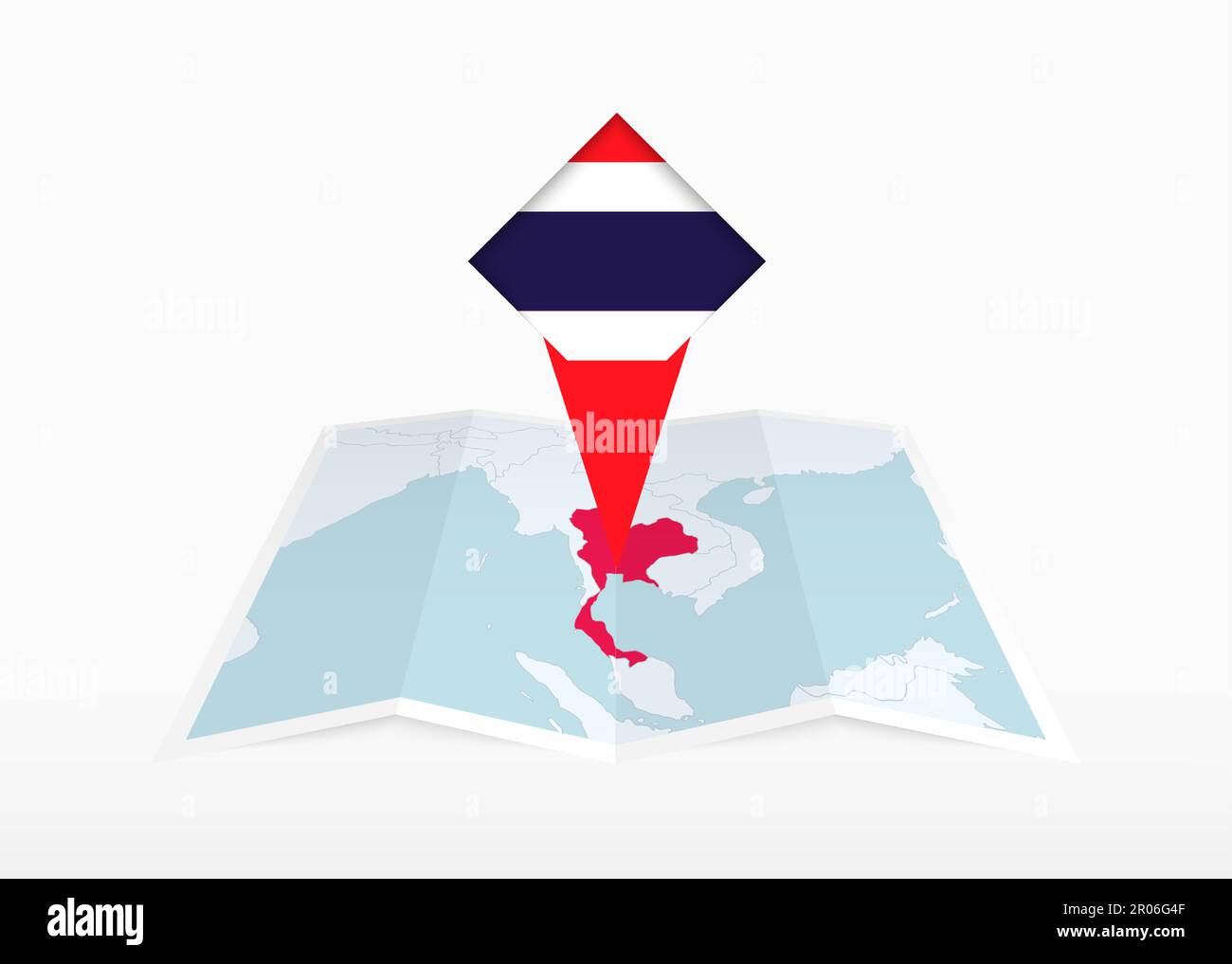 Thai flag map Stock Vector Images - Alamy