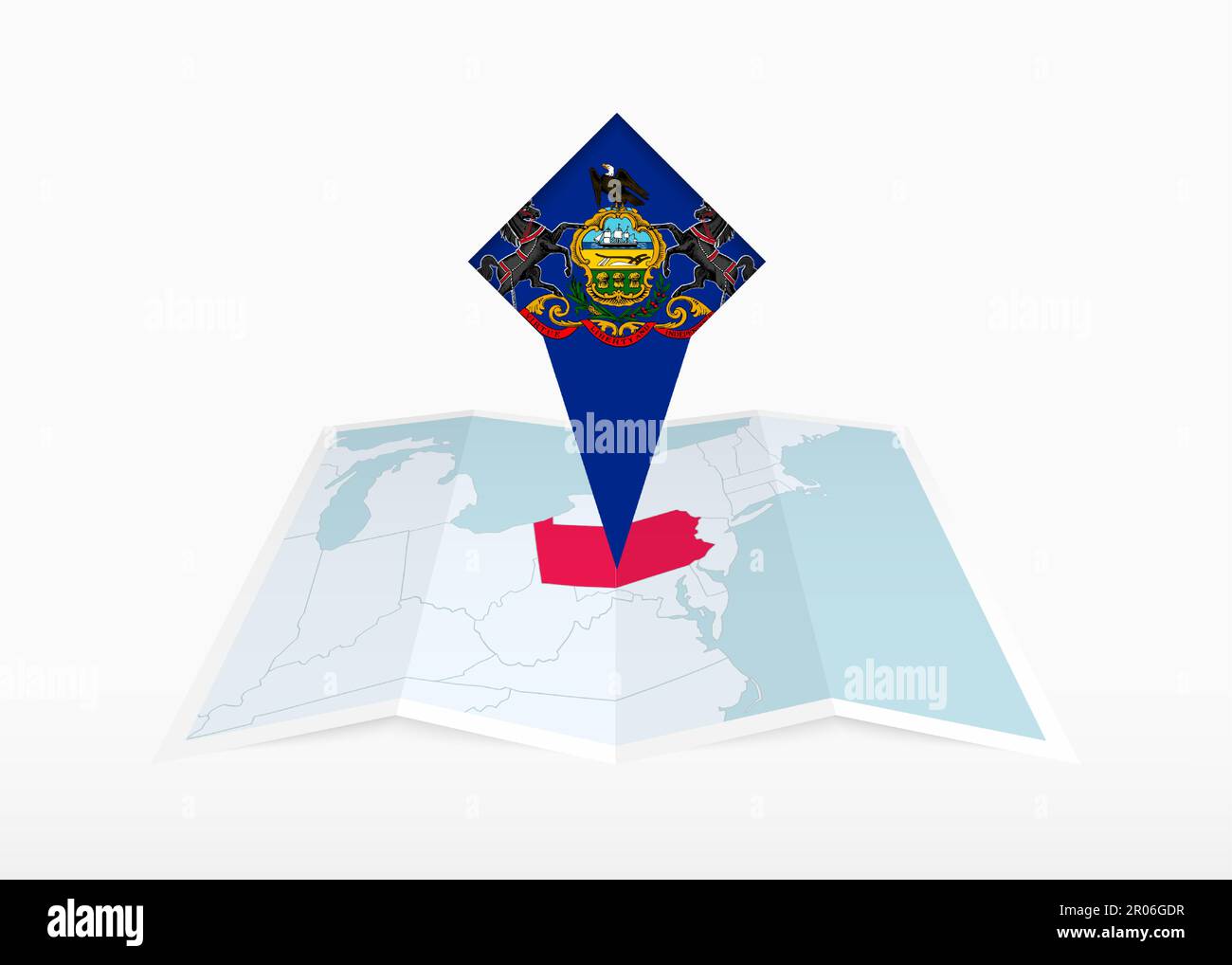 Usa flag pinned on Stock Vector Images - Alamy