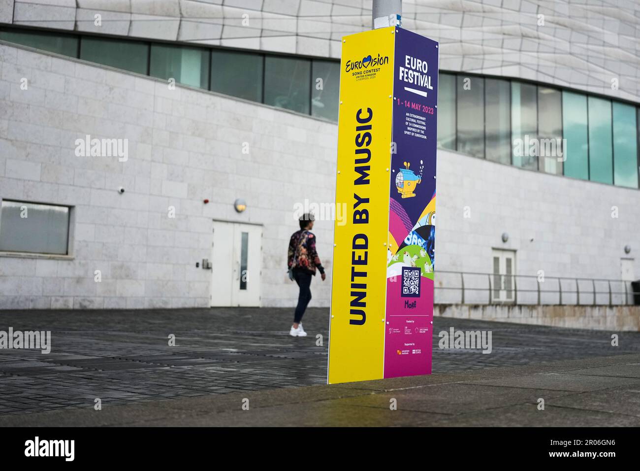 Eurovision Song Contest 2023 sign in Liverpool Stock Photo - Alamy