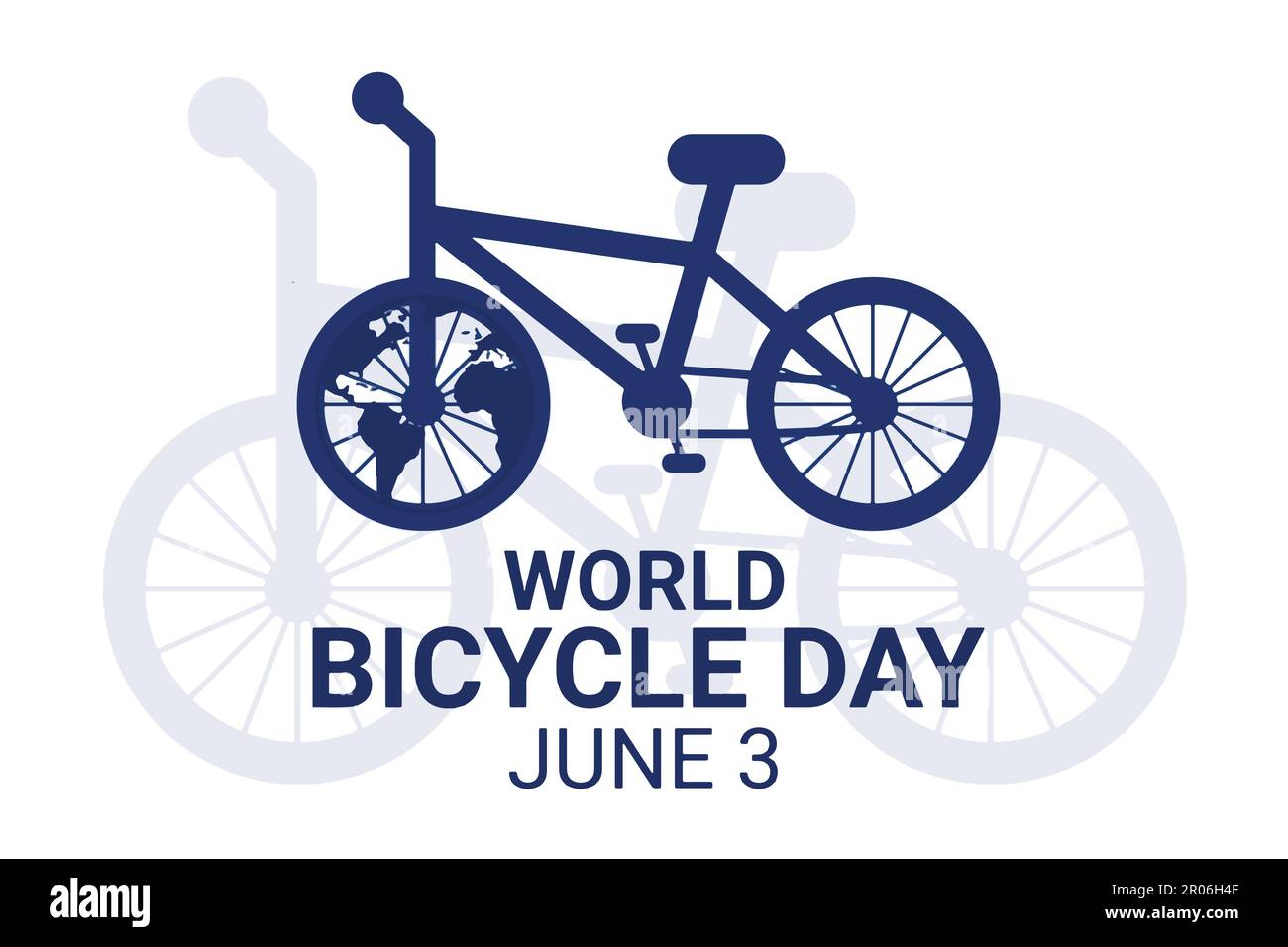Vector illustration World Bicycle Day. June 3. Holiday concept ...