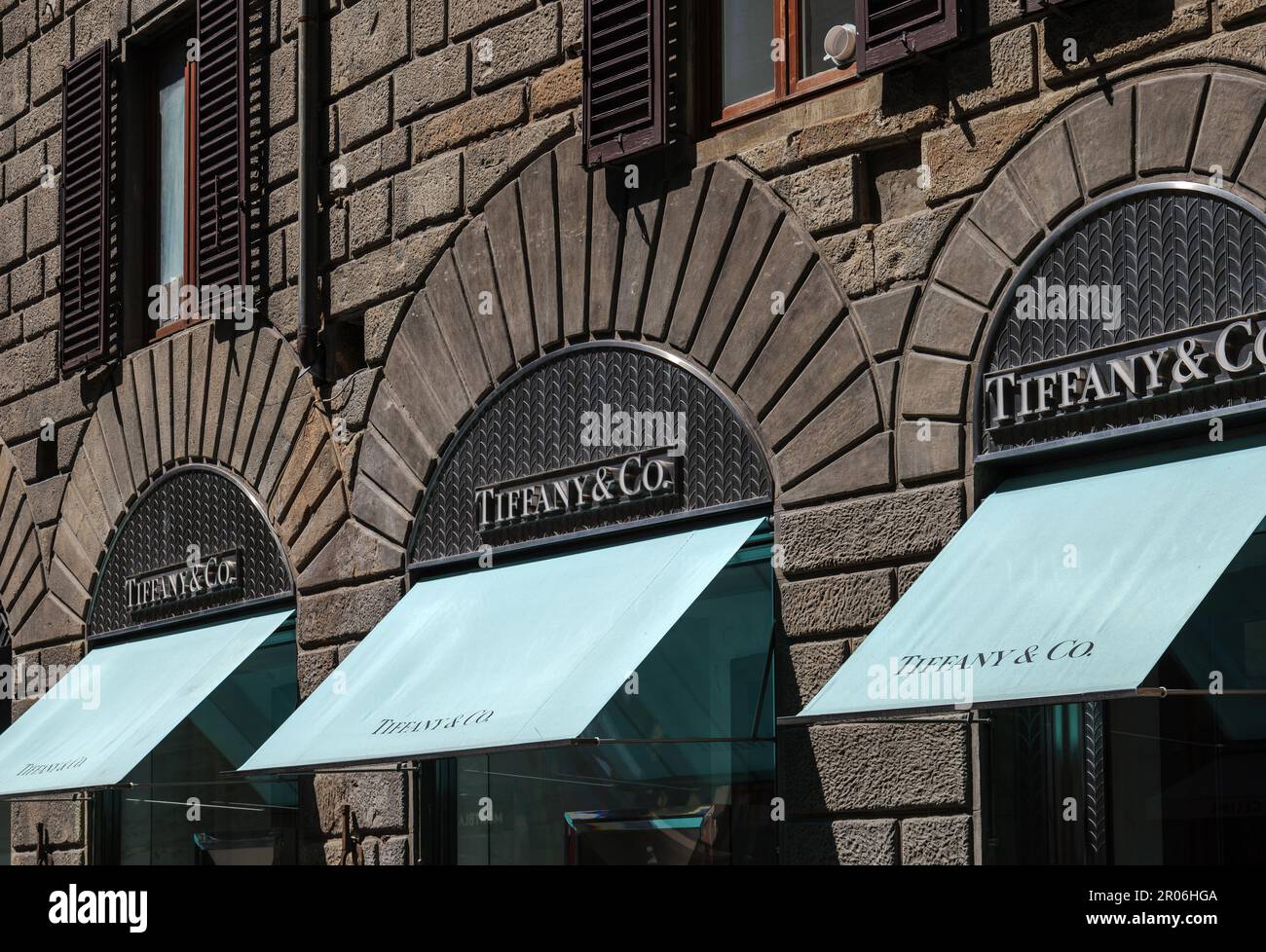 Tiffany & Co. flagship store in Via Tornabuoni Florence, Italy Stock ...