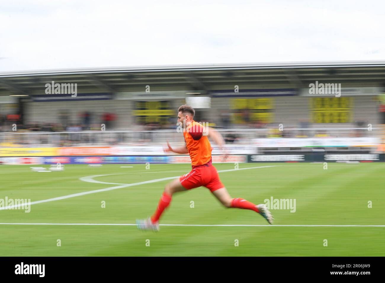 Warren O'Hora #5 of Milton Keynes Dons during the pre-game warm up ...