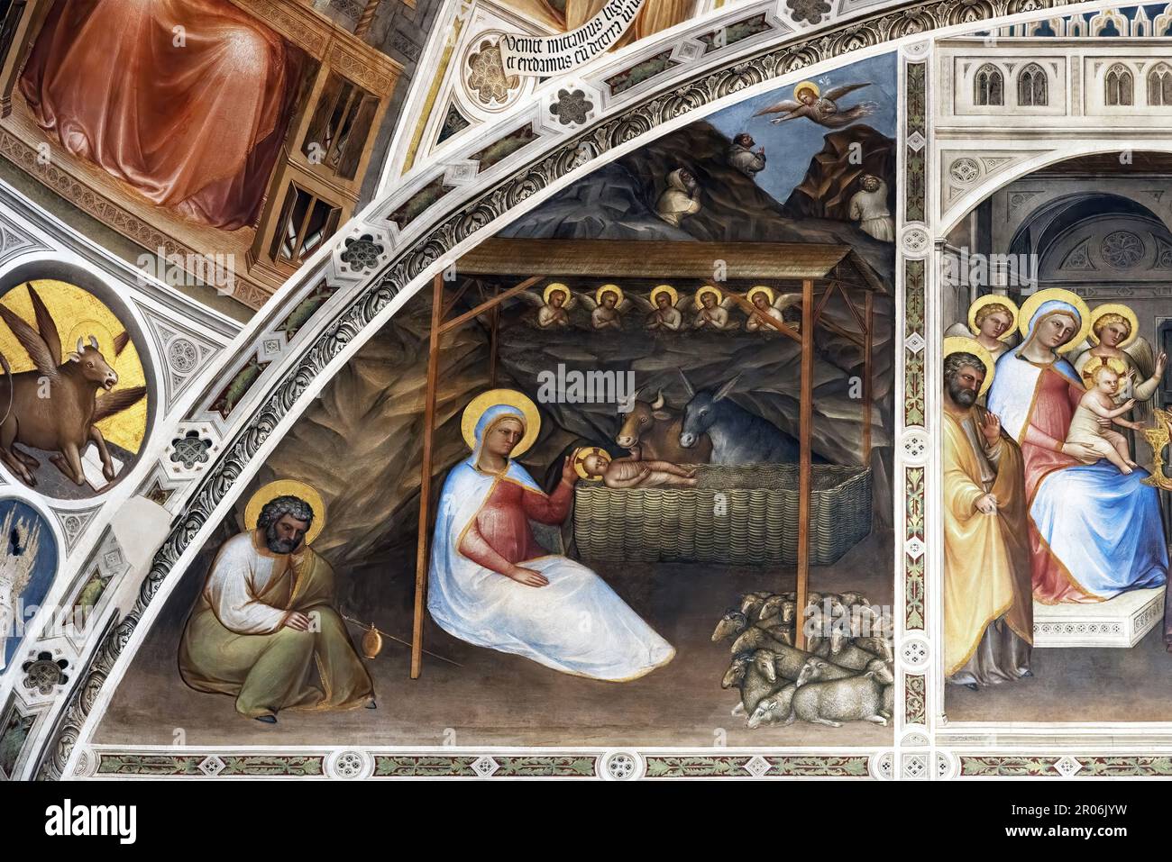 Nativity of Jesus from ancient Baptystery of Padua, Italy Stock Photo ...