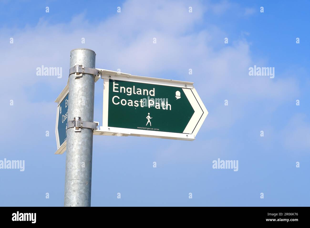 A sign for the England Coast Path Stock Photo - Alamy