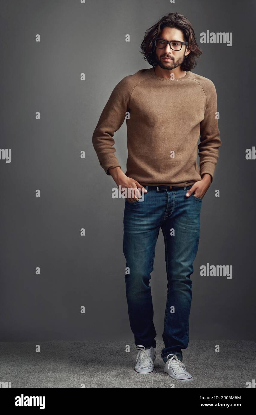 No one does the smoldering look quite like him. Studio shot of a ...