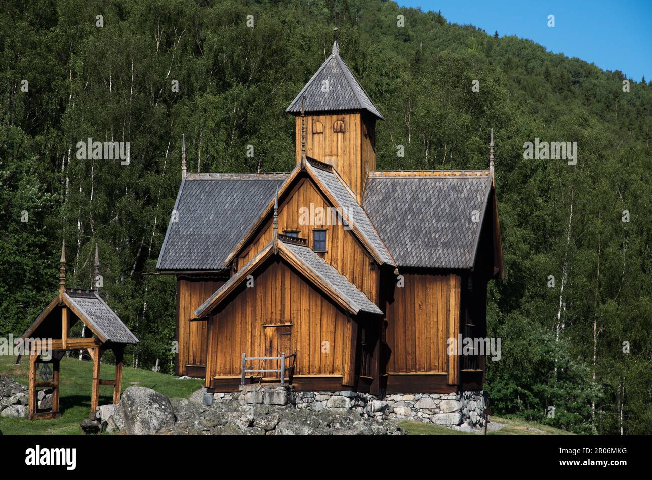 Uvdal stave church was constructed around 1158 as a basilica stave ...