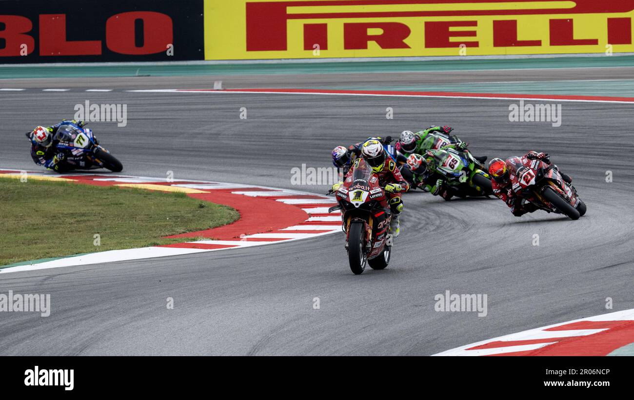 Barcellona, Spain. 06th May, 2023. First Lap during the World SuperBike - SBK Prosecco DOC ...