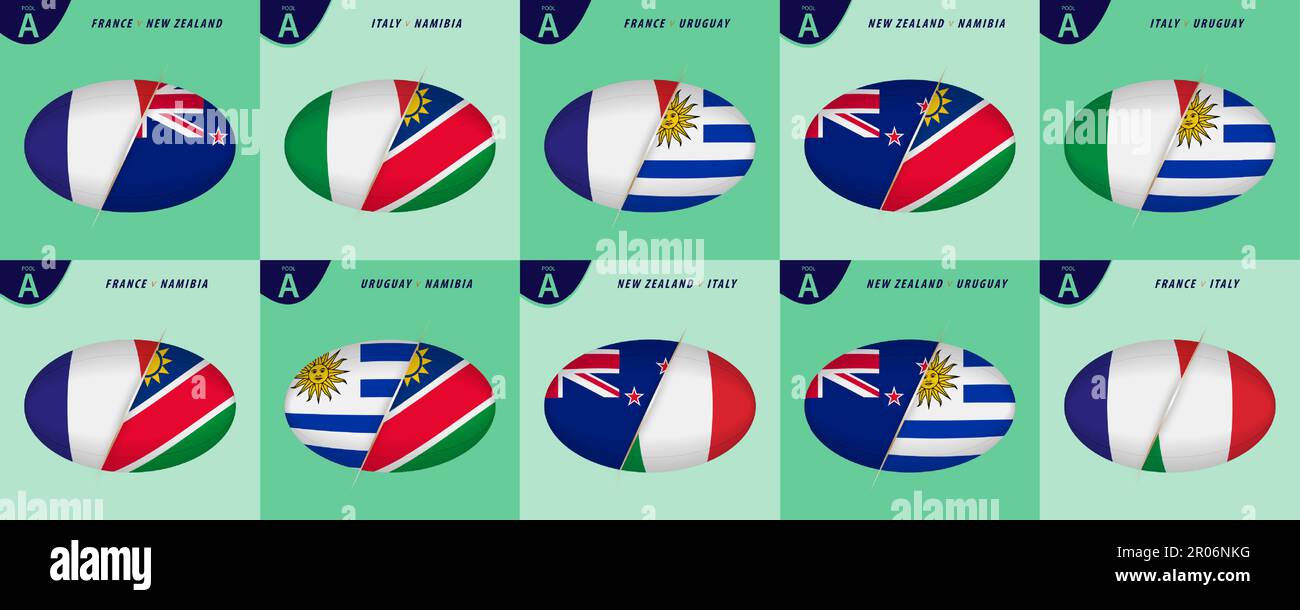 Rugby versus icons for Pool A of international rugby tournament 2023 ...