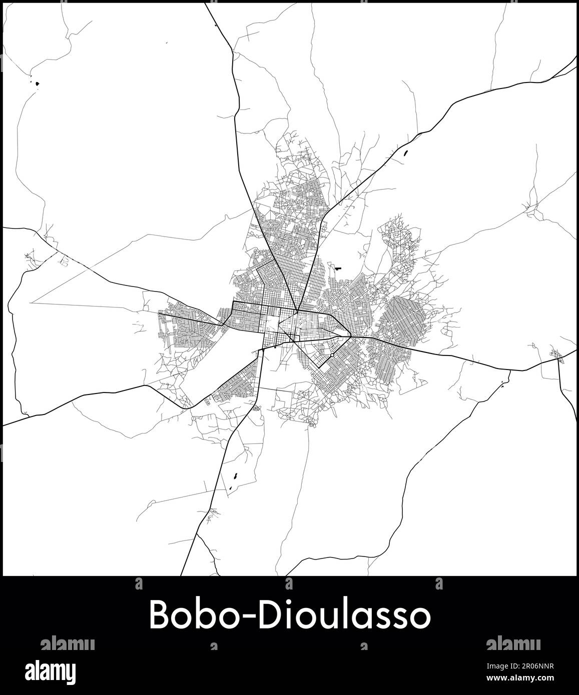 City Map Africa Burkina Faso Bobo Dioulasso vector illustration Stock ...