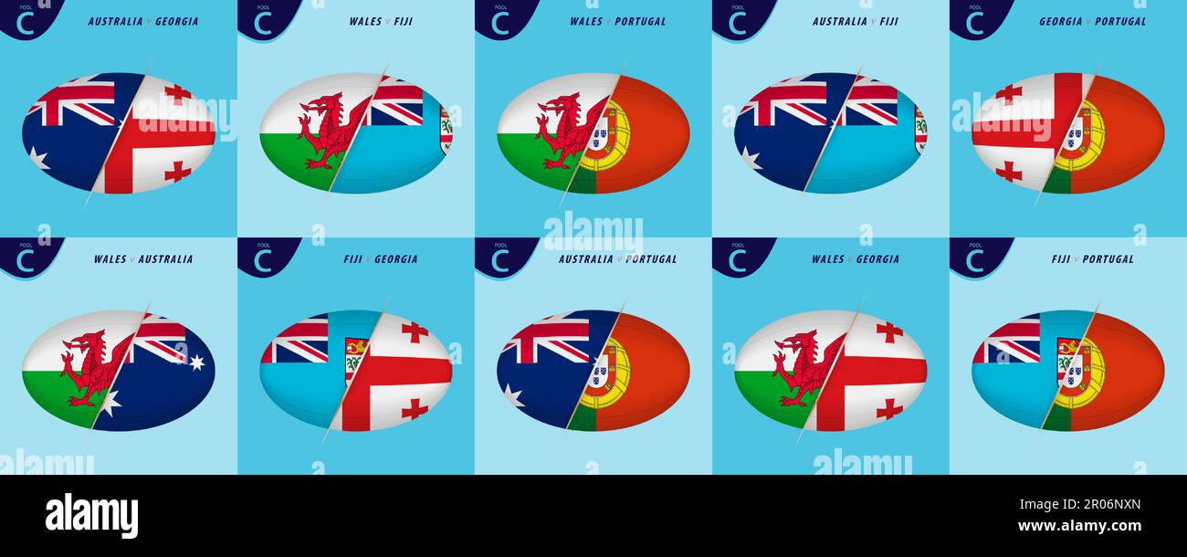 Rugby versus icons for Pool C of international rugby tournament 2023 ...