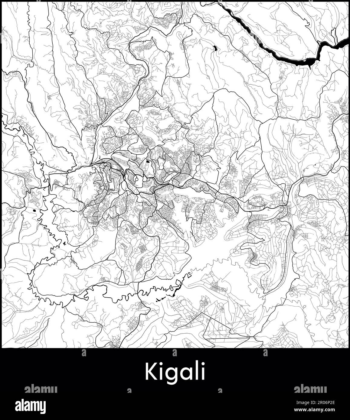 Rwanda map Black and White Stock Photos & Images - Alamy