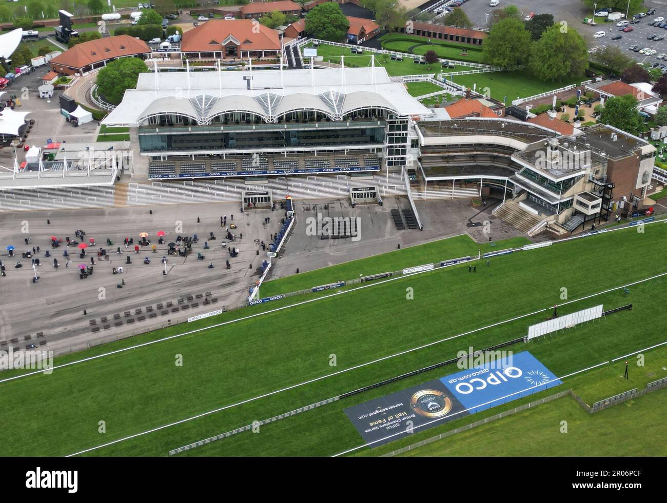 A image taken from a drone above the course on day three of The QIPCO ...