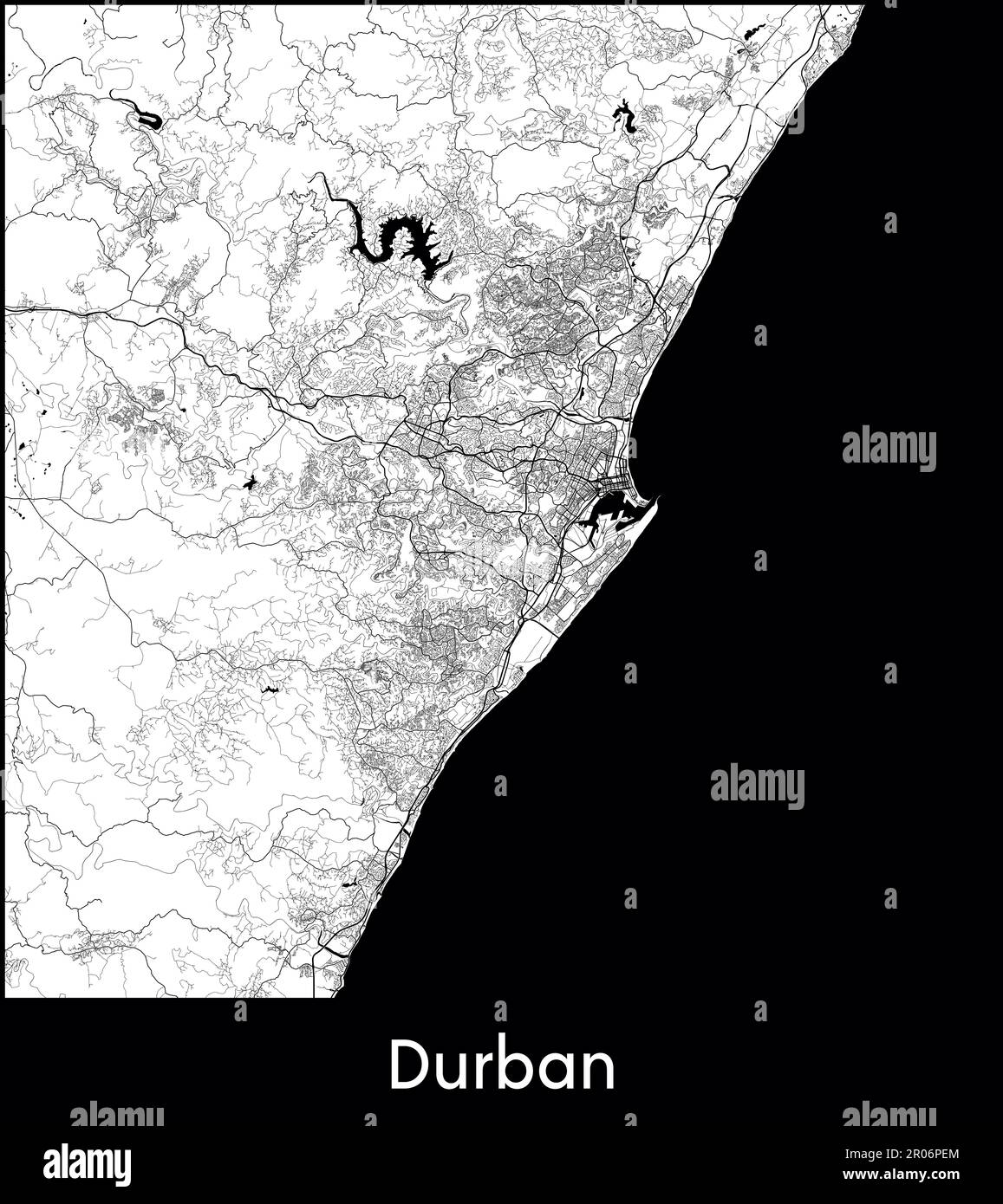 City Map Africa South Africa Durban vector illustration Stock Vector ...