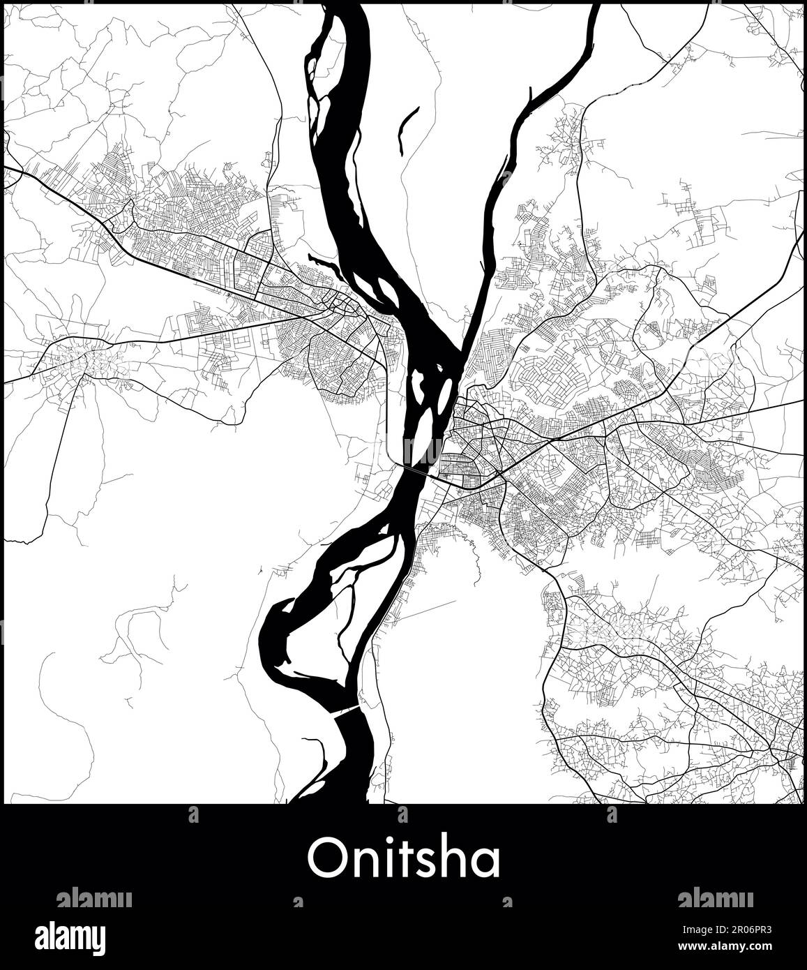 City Map Africa Nigeria Onitsha vector illustration Stock Vector Image ...