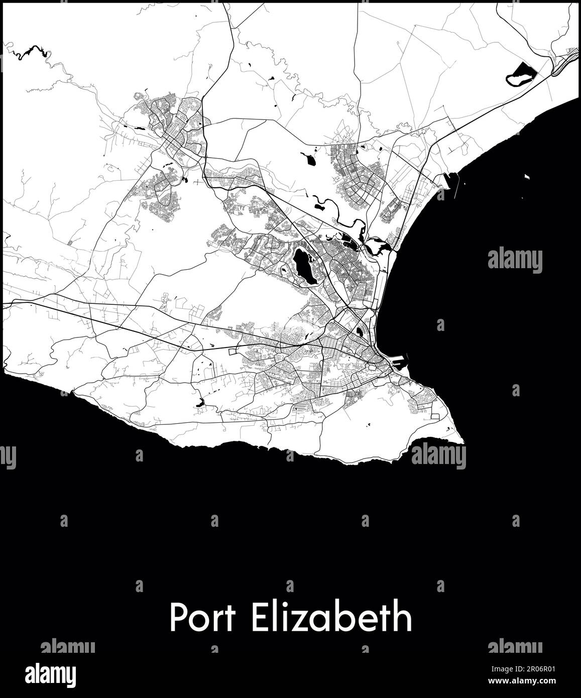 City Map Africa South Africa Port Elizabeth vector illustration Stock ...
