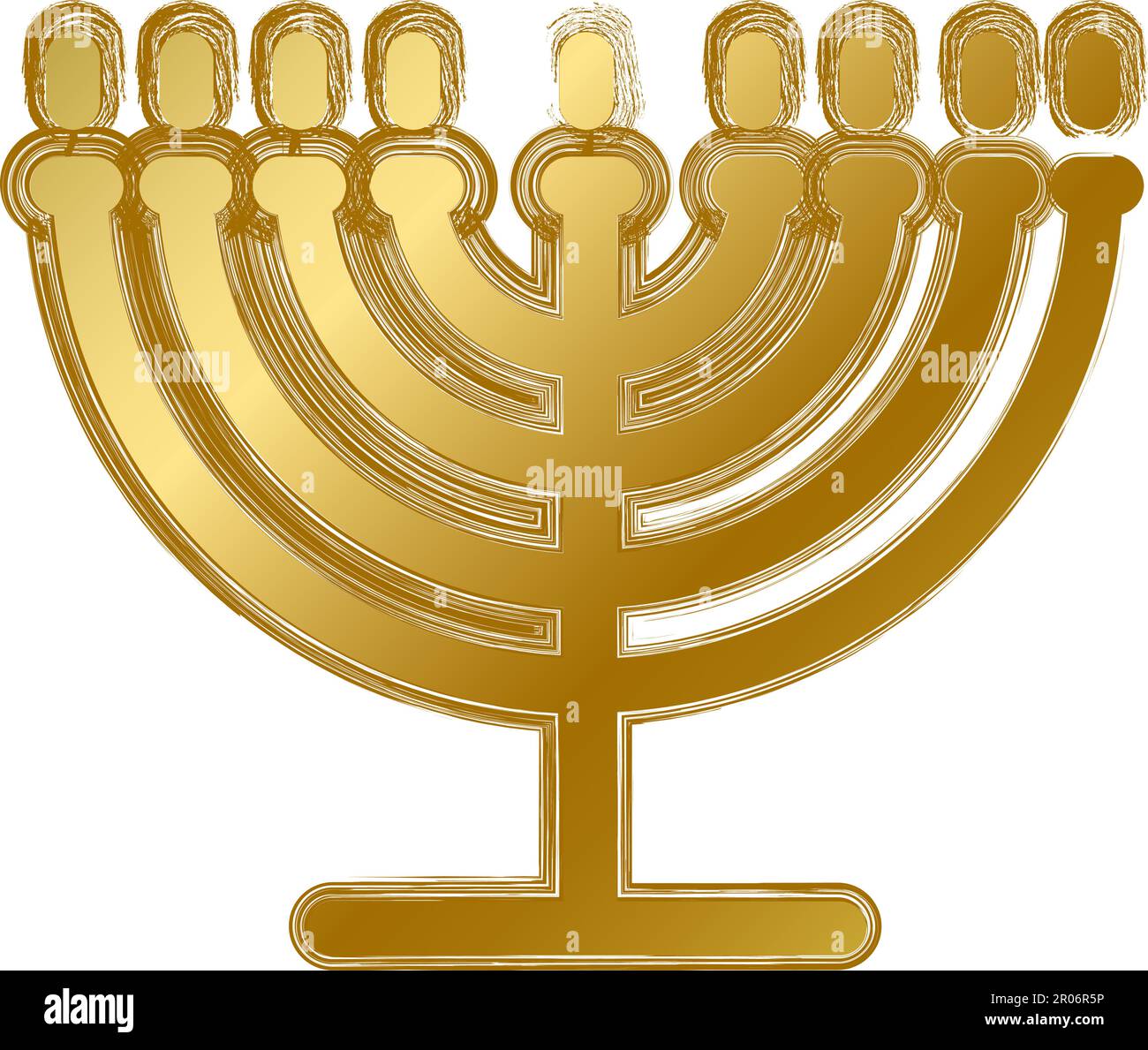 Traditional religious mystical Menorah candlestick. Spiritual symbol in ...