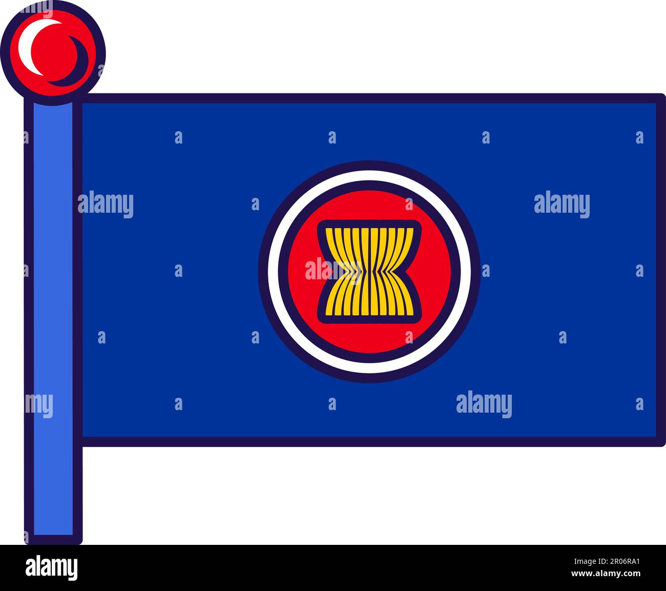 Flag of international Association of Southeast Asian Nations ...