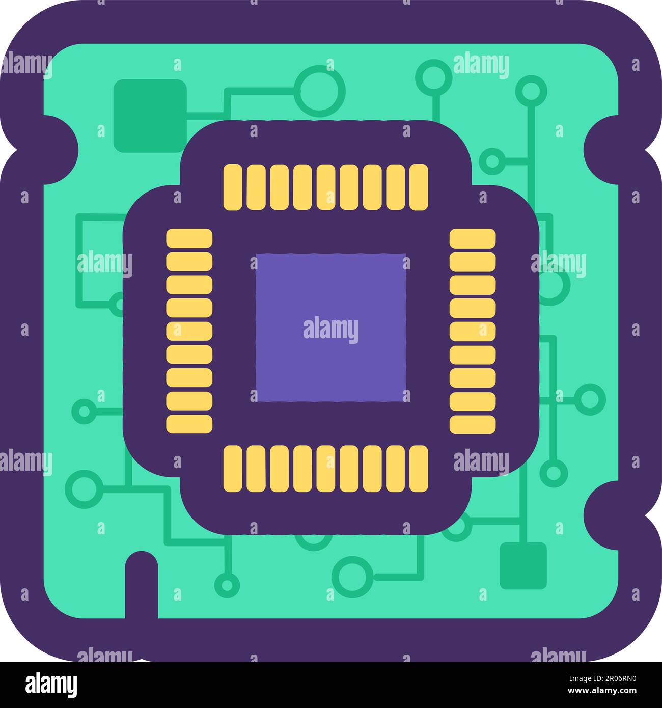 Computer microchip processor. Disposal and recycling of electronic ...
