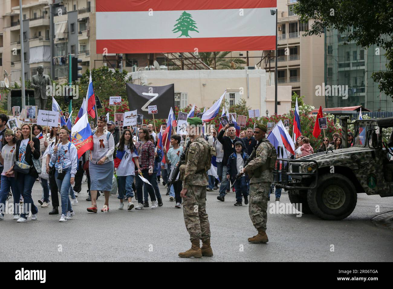Beirut, Lebanon. 07th May, 2023. Russian nationals residing take part ...