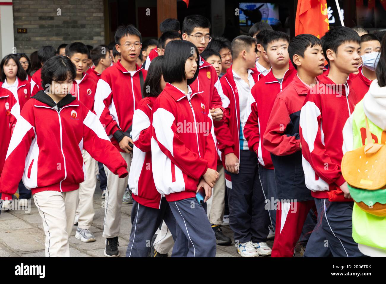 7 4 2023 happy young male and female high or middle school student in ...