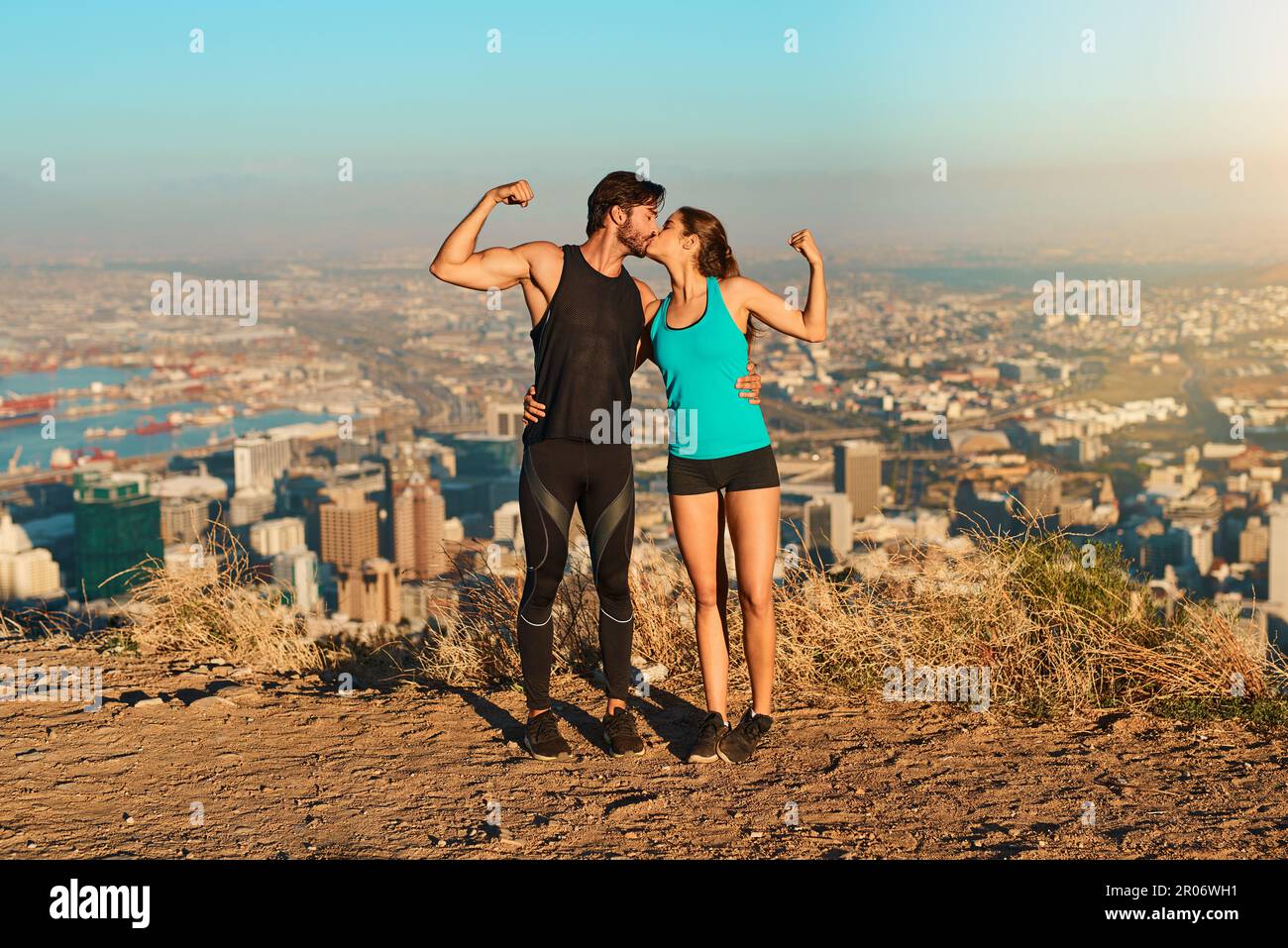 Become a workout power couple. Full length shot of a young couple ...