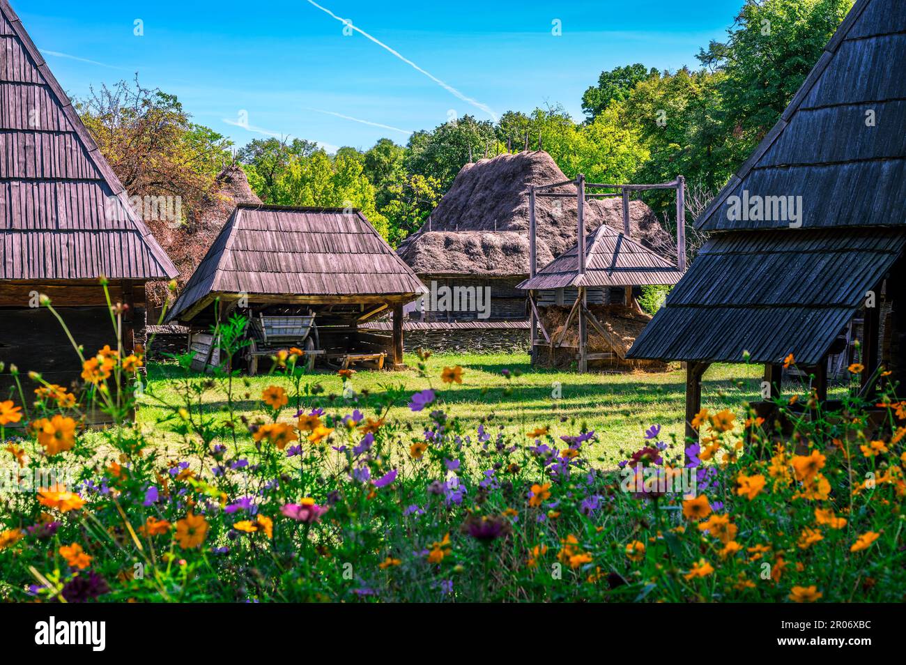 BUCHAREST, ROMANIA - Dimitrie Gusti National Village Museum, located in ...