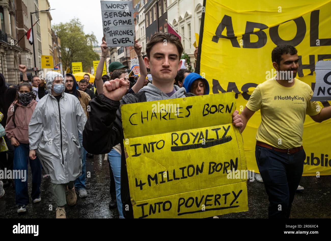 An anti-monarchy protestor clenches his fist as he demonstrates in ...