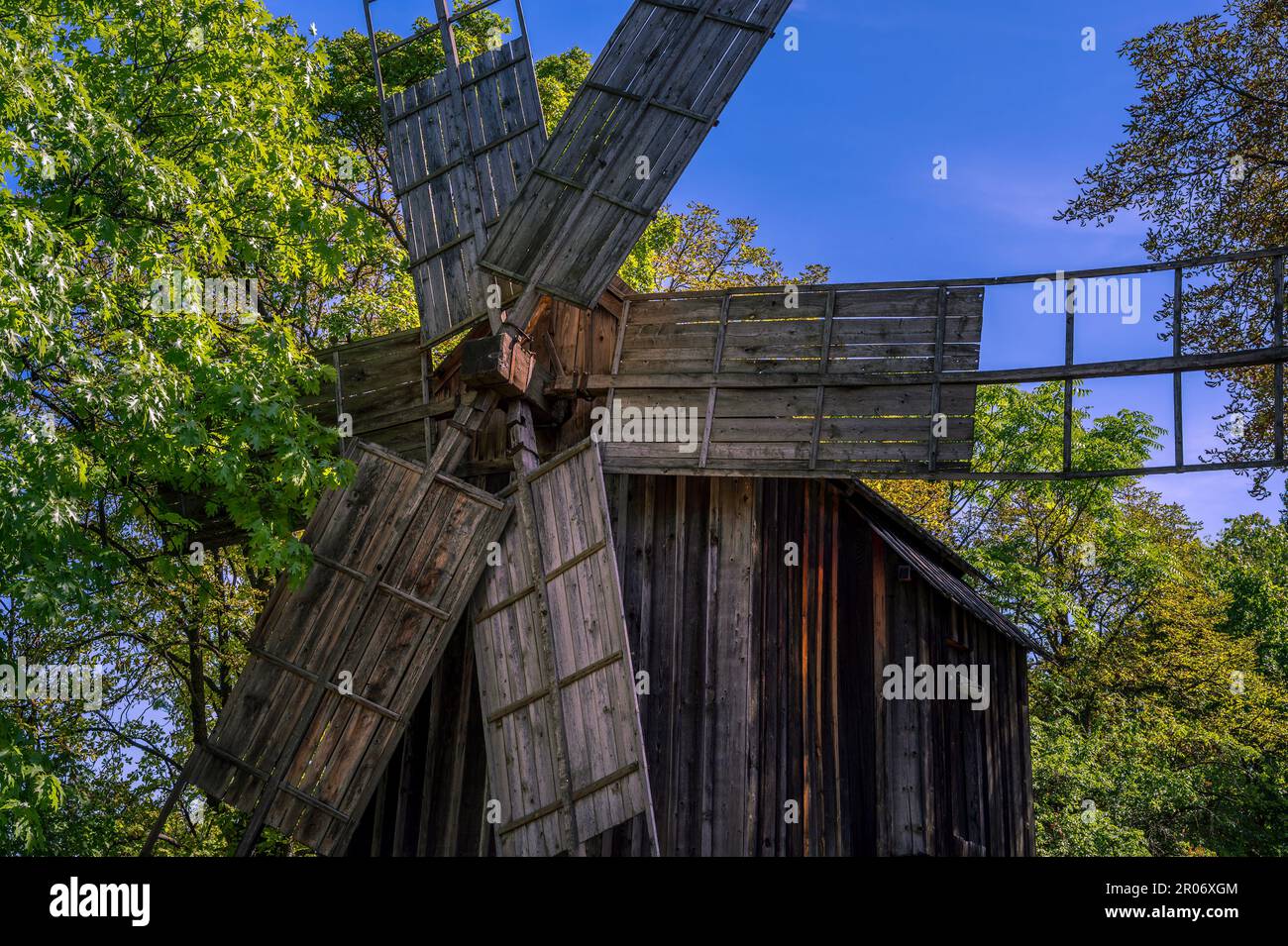 BUCHAREST, ROMANIA: 19th Century Old Windmill In Dimitrie Gusti National Village Museum (Muzeul ...