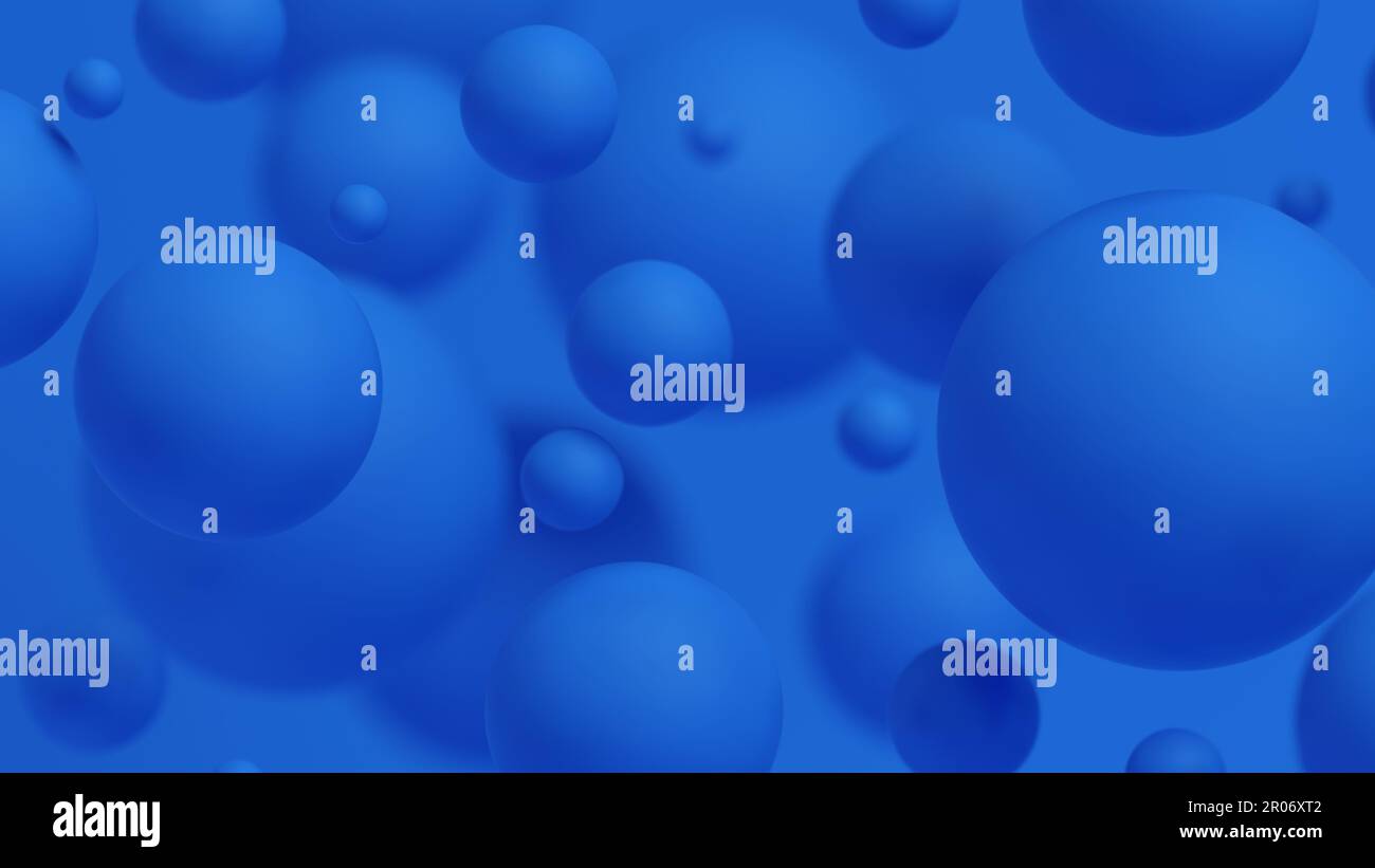 Blue spheres. Abstract background. 3d illustration Stock Photo - Alamy