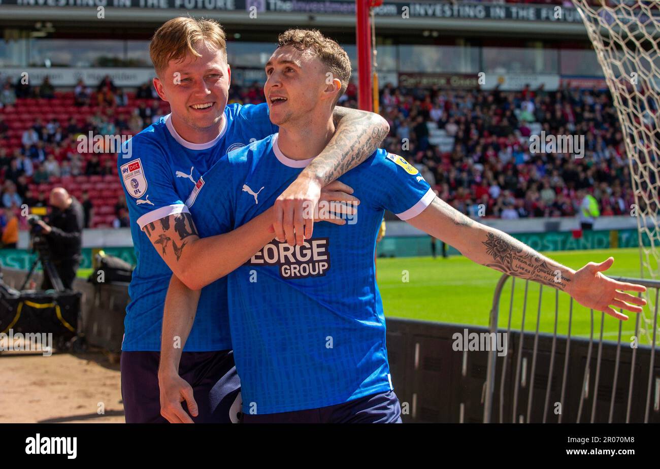 Peterborough United’s Jack Taylor celebrates scoring their side's ...