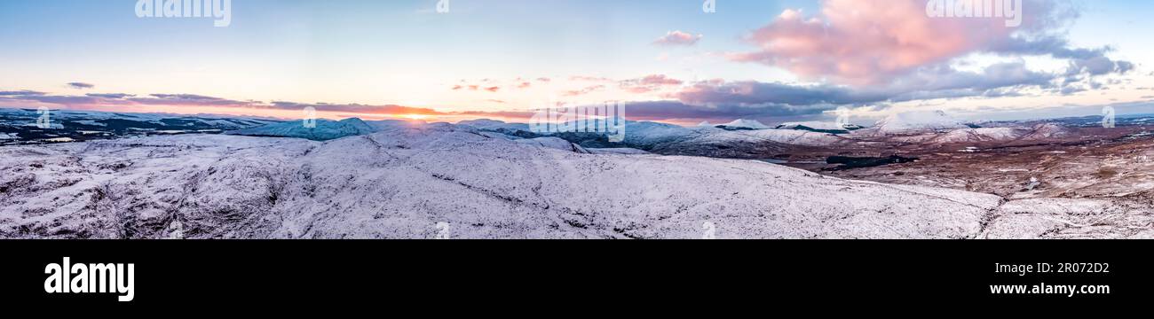 Aerial view of the Gartan Mountain, County Donegal - Ireland Stock ...
