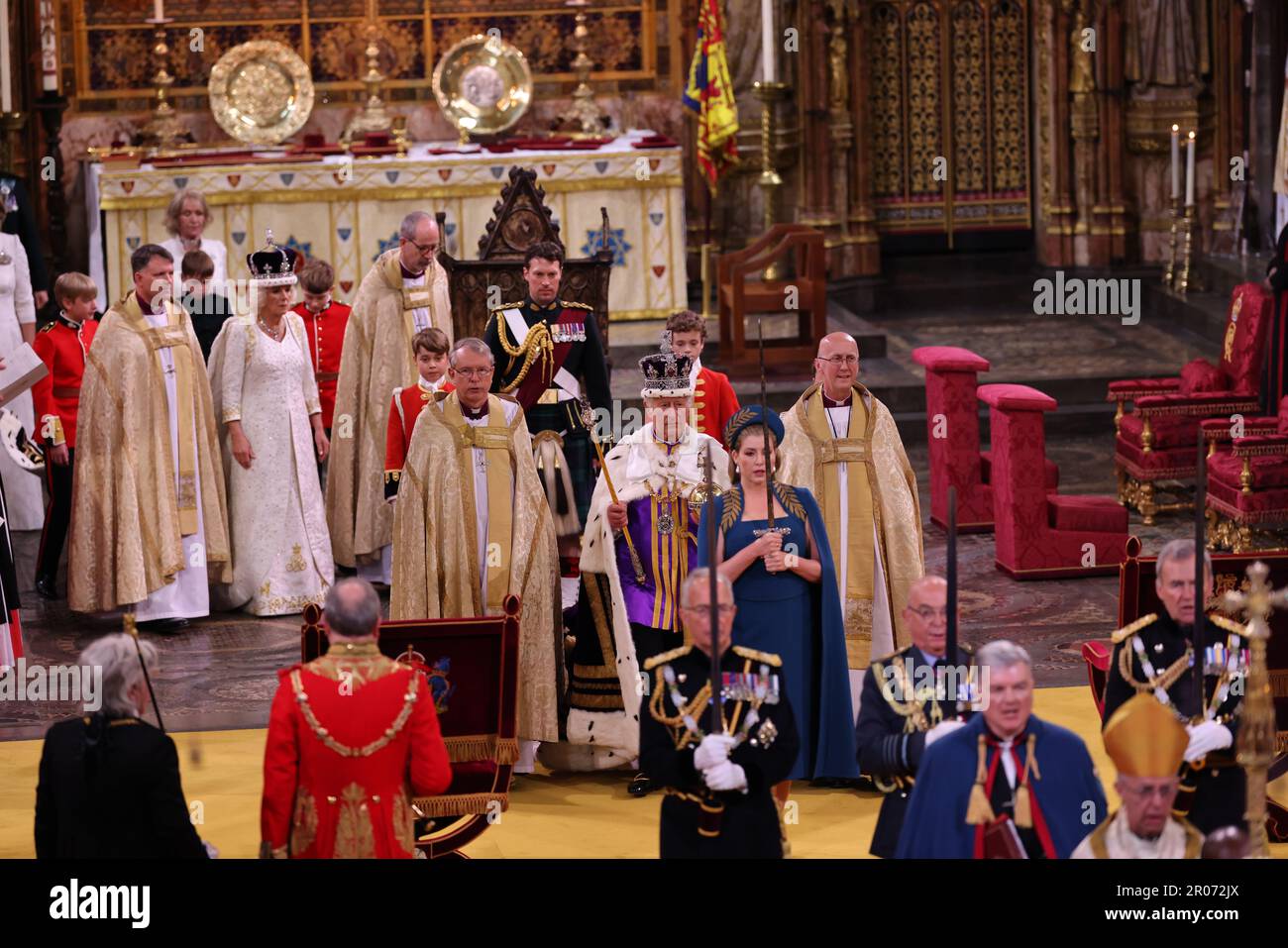 King Charles III with the The Sovereign's Orb, as Lord President of the ...