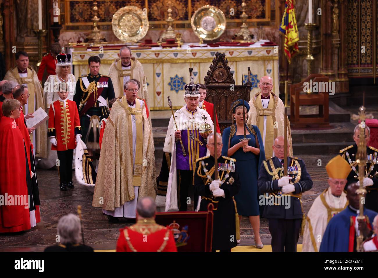 King Charles III with the The Sovereign's Orb, as Lord President of the ...
