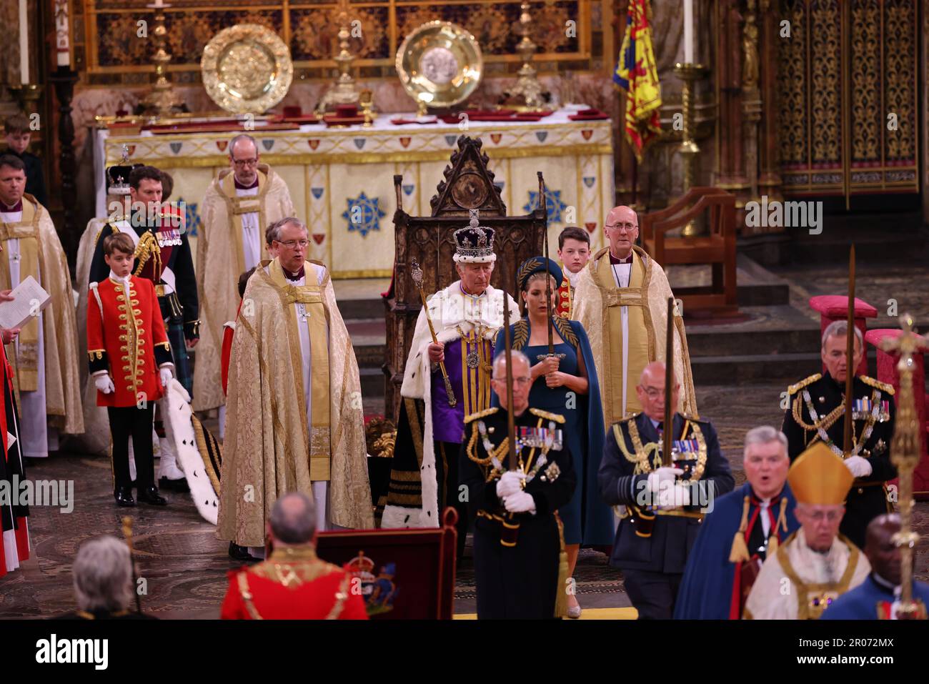 King Charles III with the The Sovereign's Orb, as Lord President of the ...