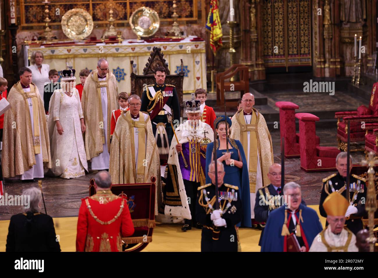 King Charles III with the The Sovereign's Orb, as Lord President of the ...
