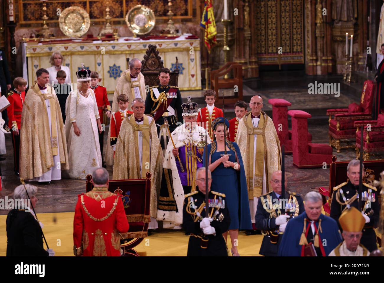 King Charles III with the The Sovereign's Orb, as Lord President of the ...