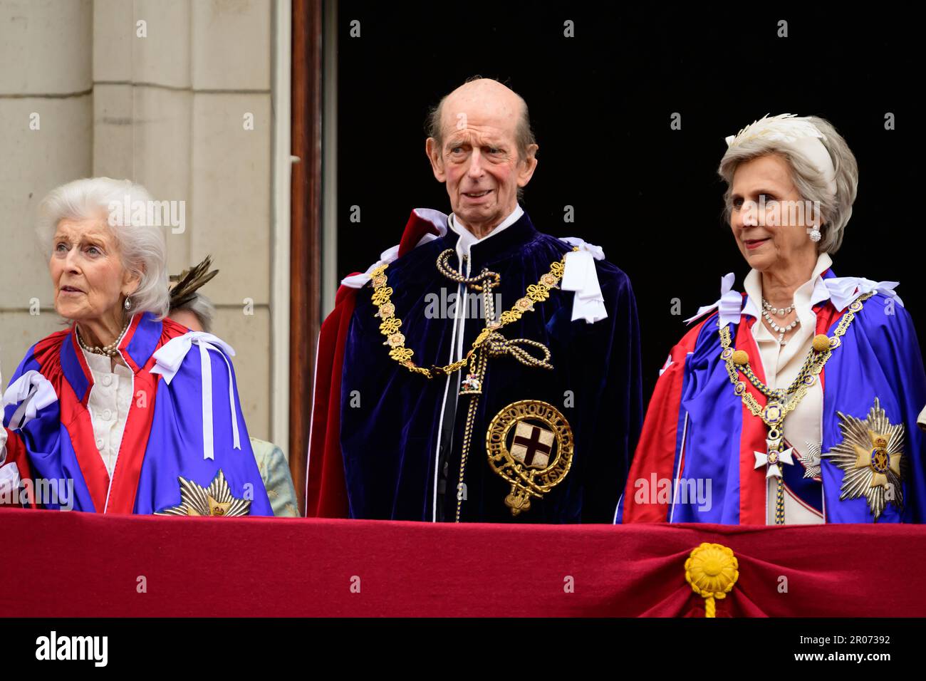 (left to right) Princess Alexandra, the Duke of Kent and the Duchess of ...