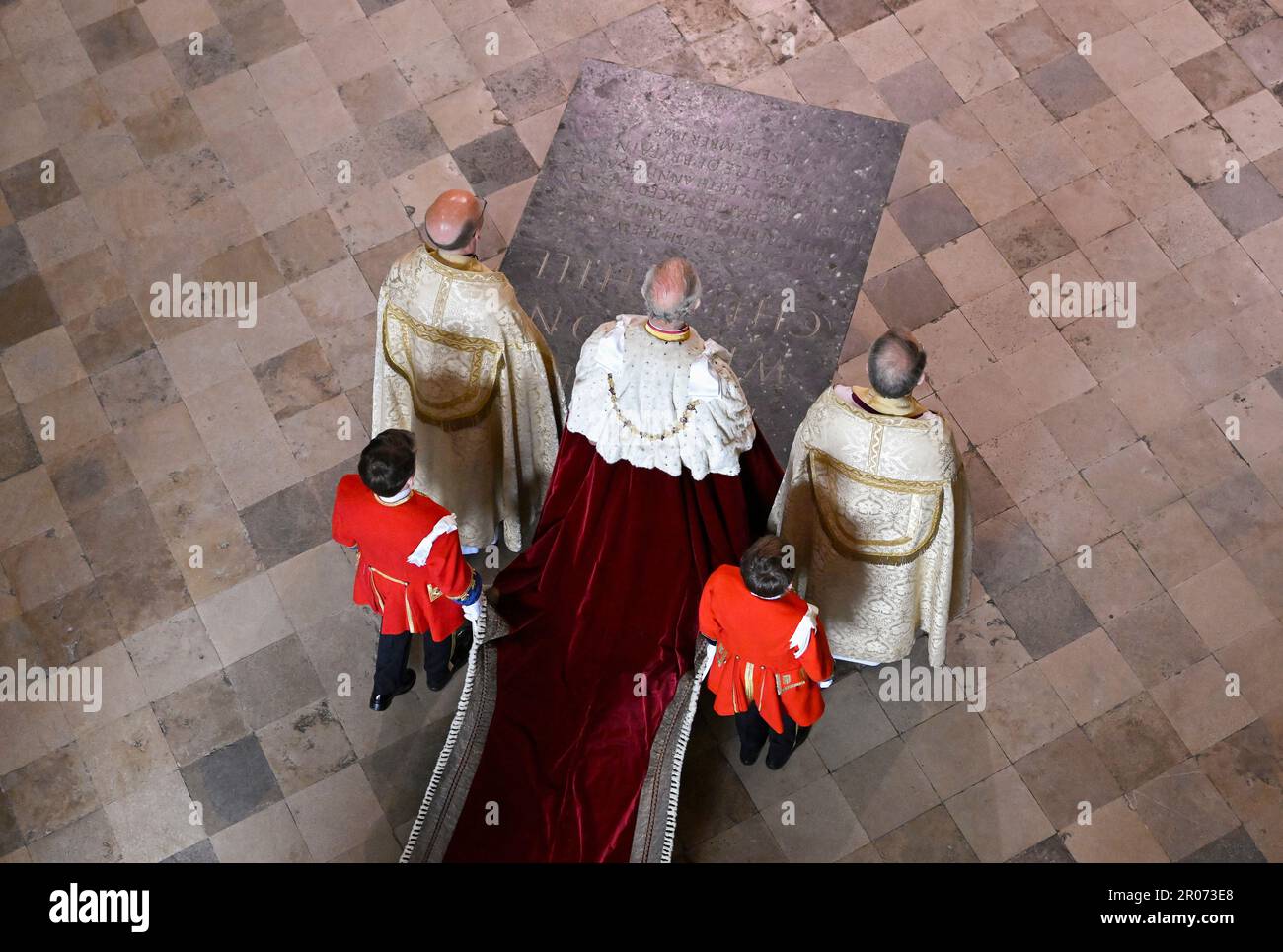 King Charles III enters Westminster Abbey in London, for his coronation ...