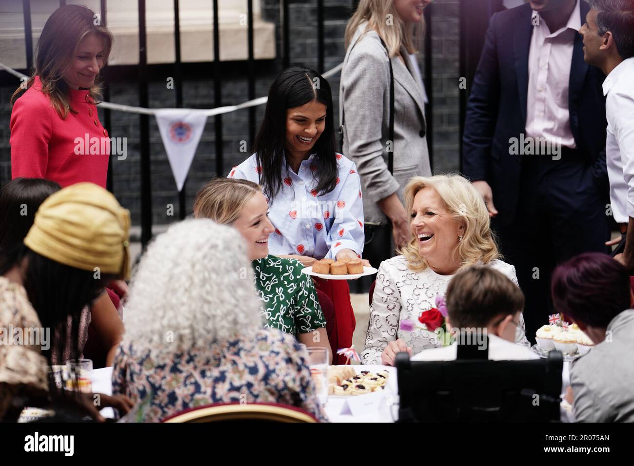 Prime Minister Rishi Sunak's wife, Akshata Murty offers some pork pies ...