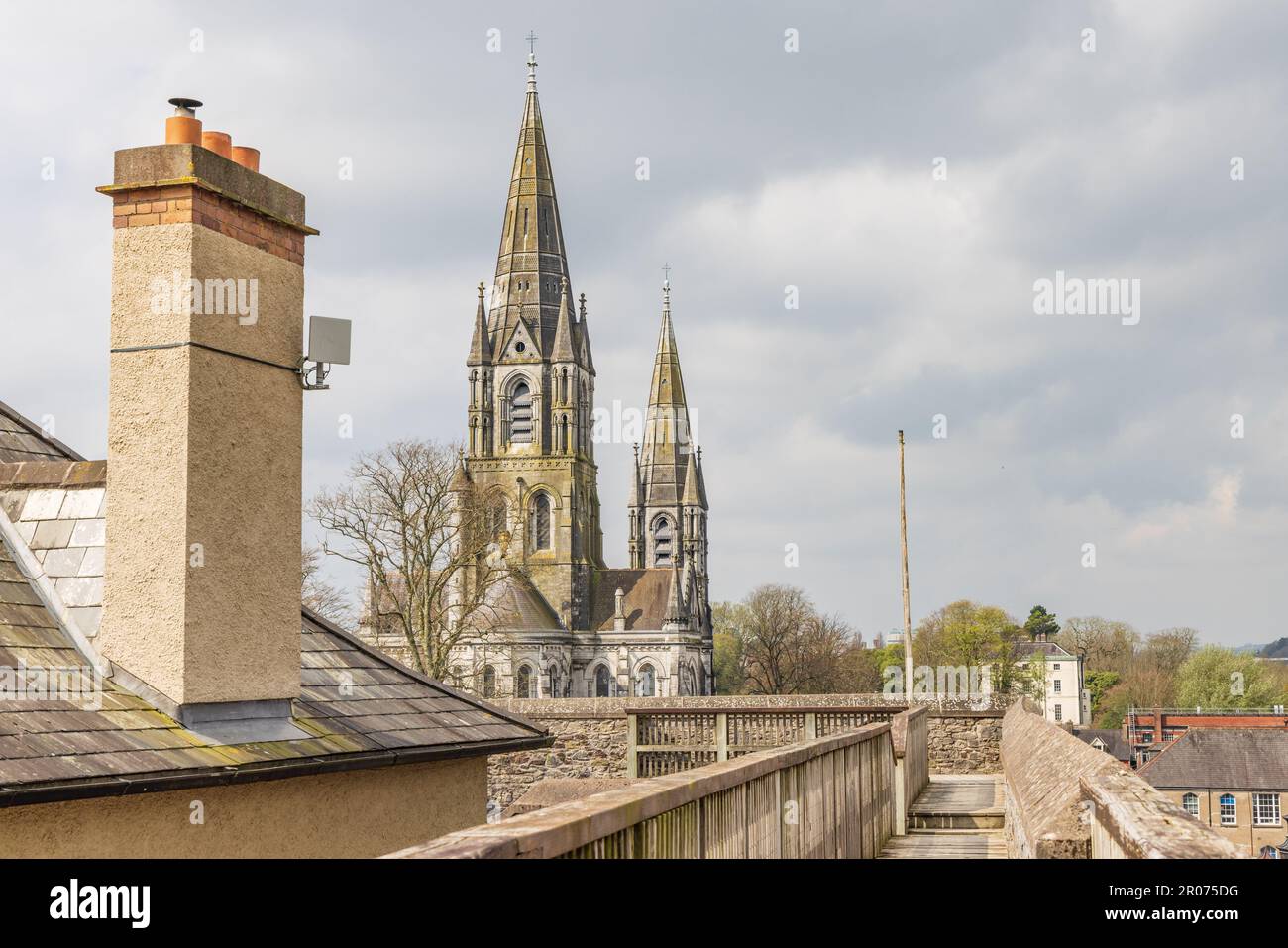 View from Fort Elizabeth Dun Elise with Saint Fin Barre's Cathedral in ...