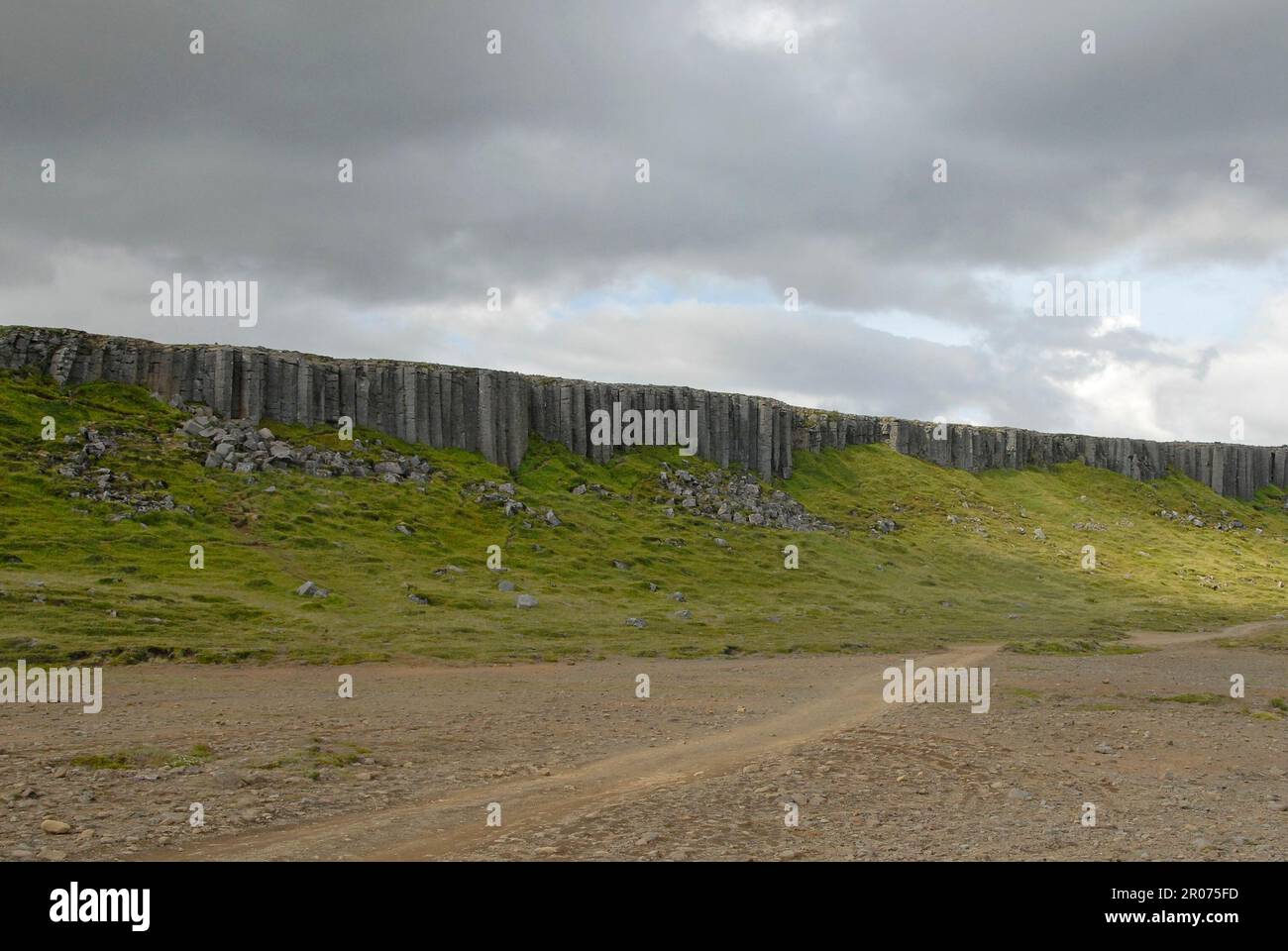 Gerduberg, Iceland. 23rd July, 2022. Gerduberg is a protected basalt ...