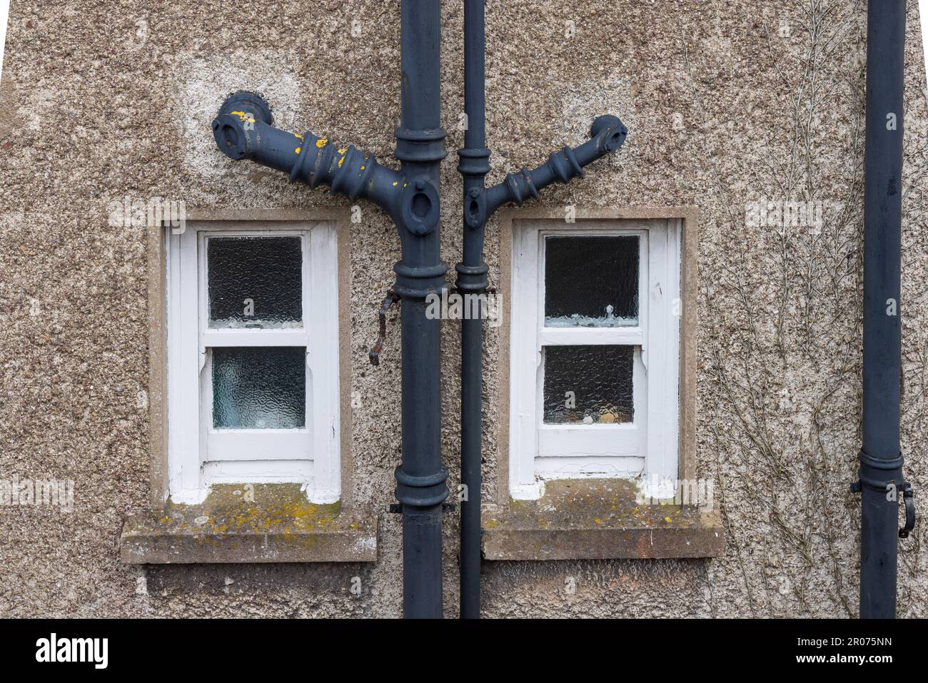 Lead pipe and window of Fort Elizabeth Dun Elise in Cork Munster ...