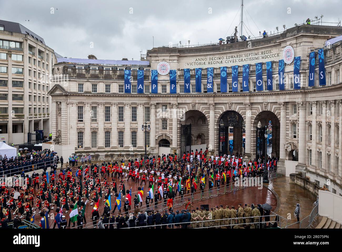 The Coronation Procession passes through Admiralty Arch following the ...