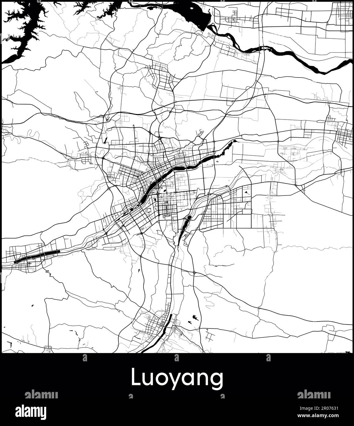 Luoyang vector map hi-res stock photography and images - Alamy