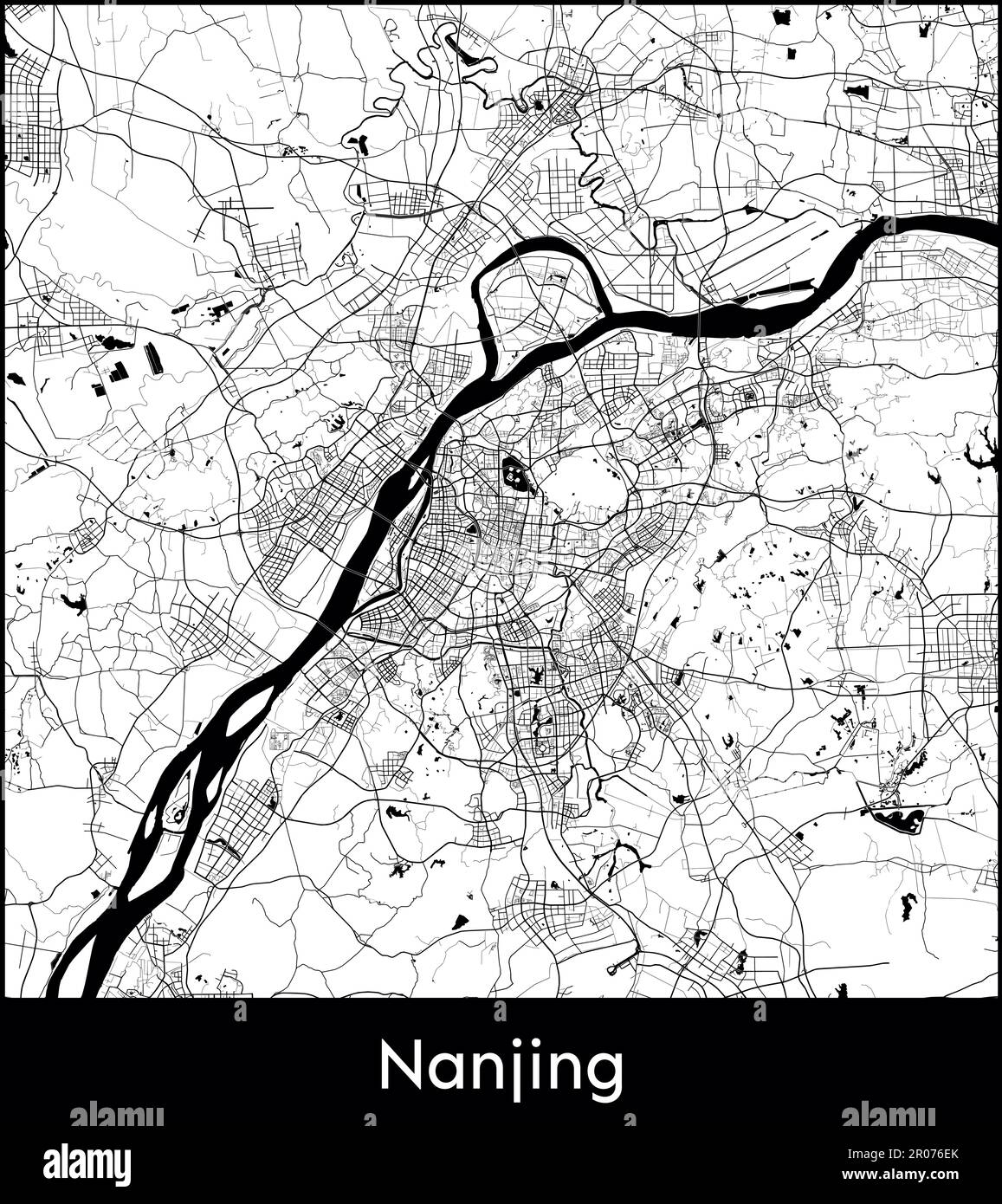 City Map Asia China Nanjing Vector Illustration Stock Vector Image City Map Asia China Nanjing Vector Illustration Stock Vector Image