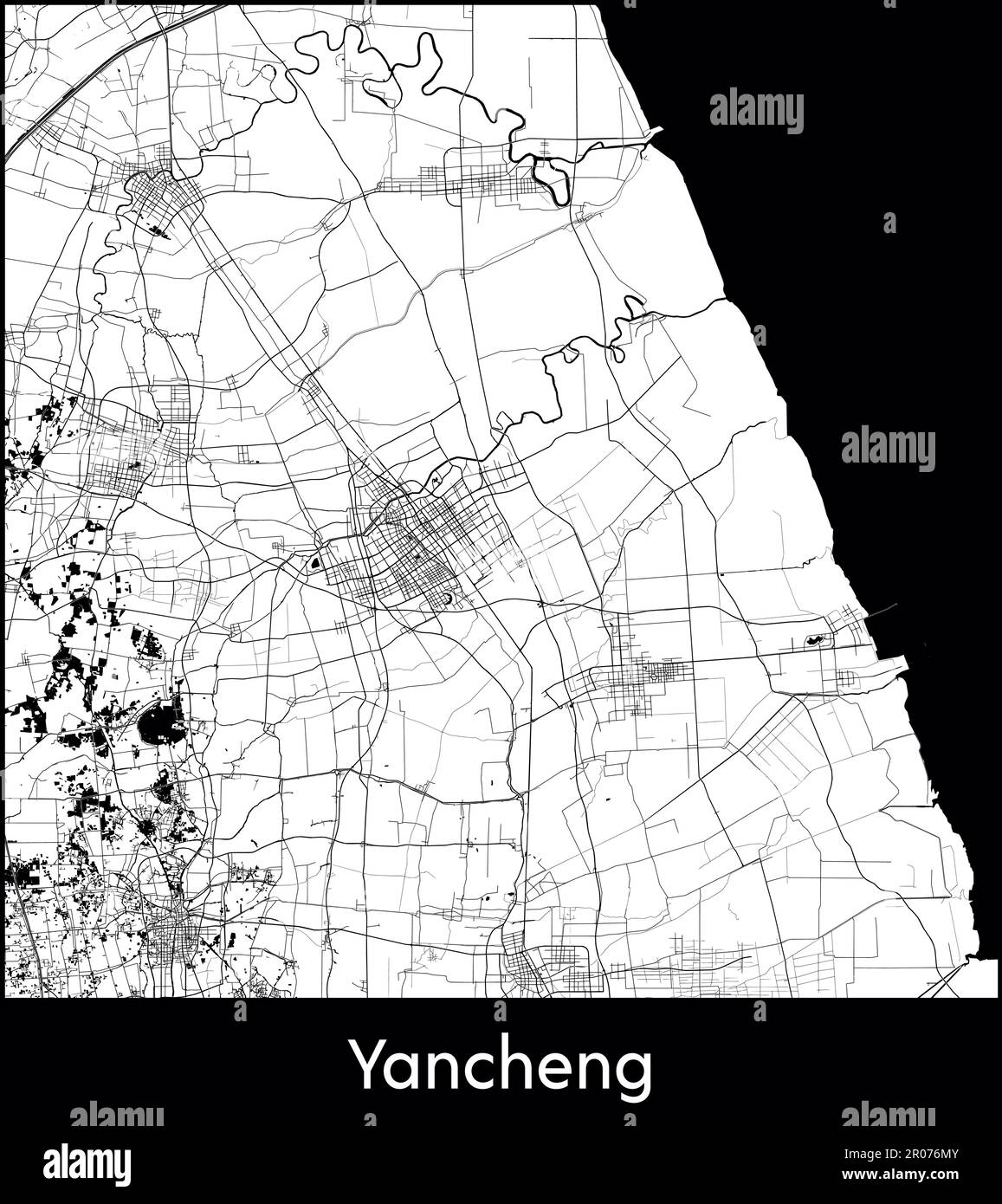 Yancheng map vector hi-res stock photography and images - Alamy